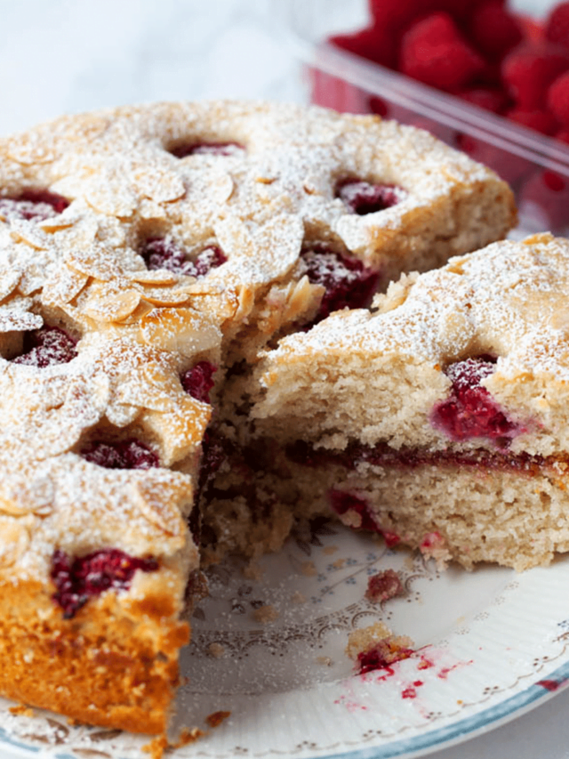 Vegan Bakewell Cake - Wallflower Kitchen