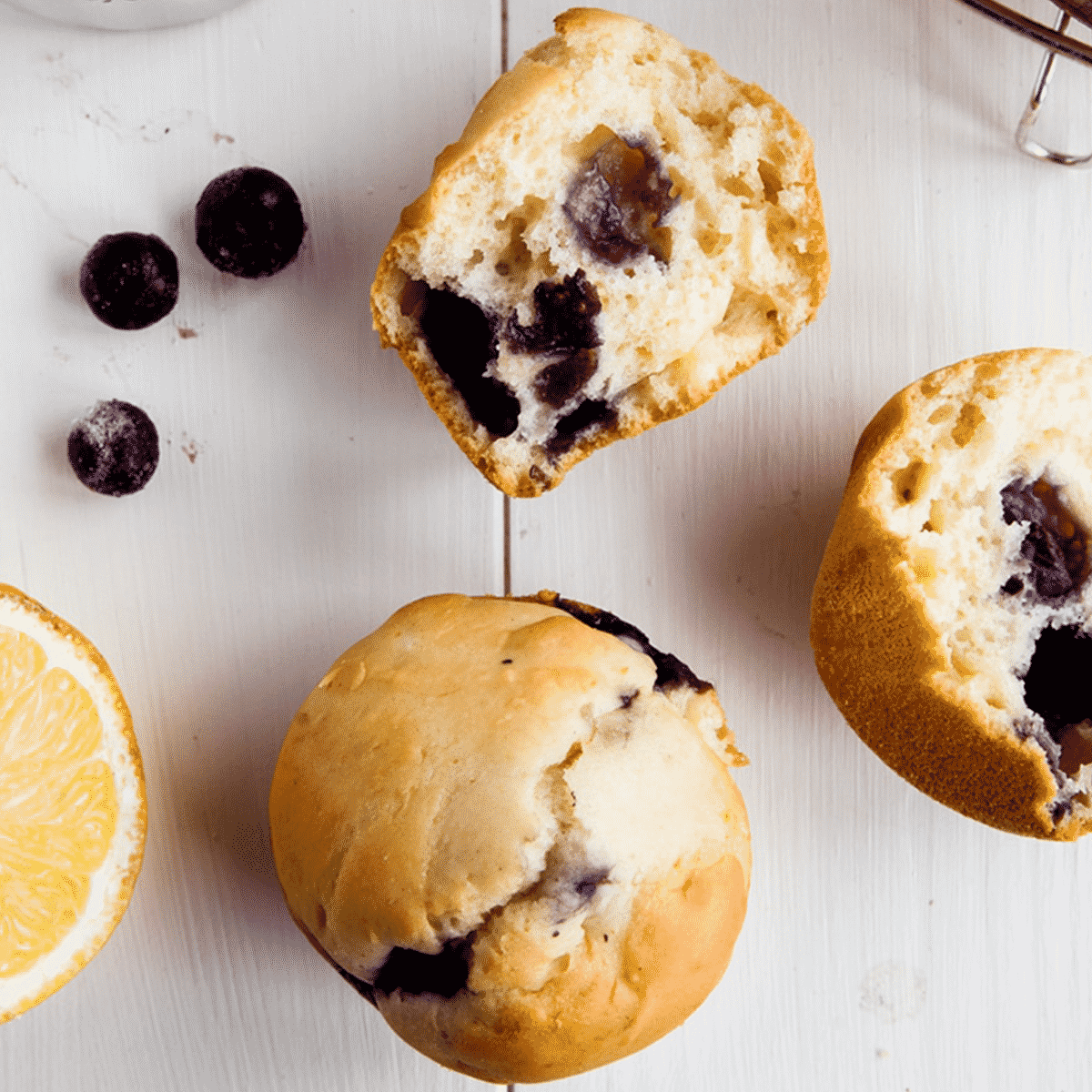 Low Fat Vegan Blueberry Muffins - Wallflower Kitchen