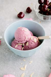 Vegan Cherry Bakewell Ice Cream - Wallflower Kitchen