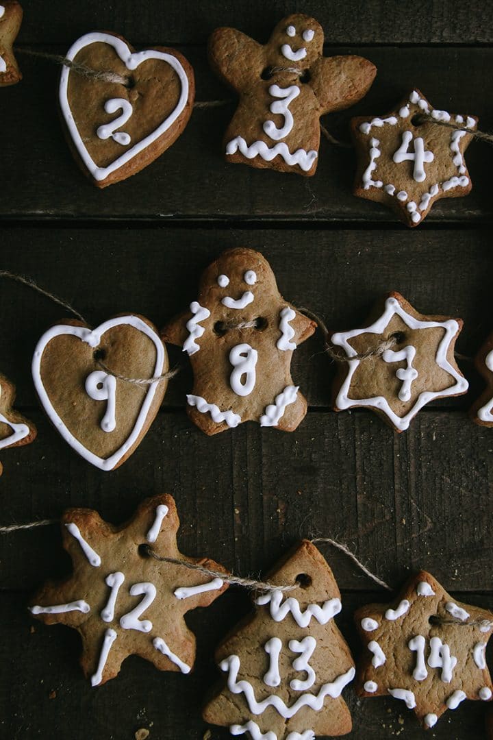 Vegan Gingerbread Advent Cookies - Wallflower Kitchen