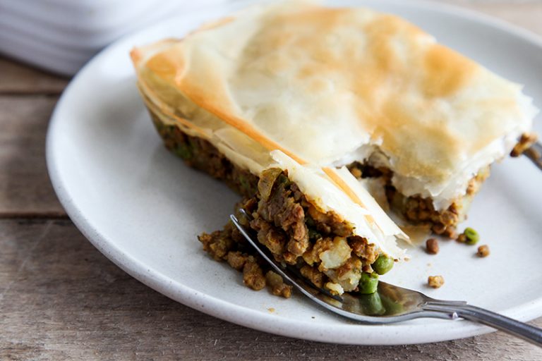 Vegan Samosa Pot Pie - Wallflower Kitchen