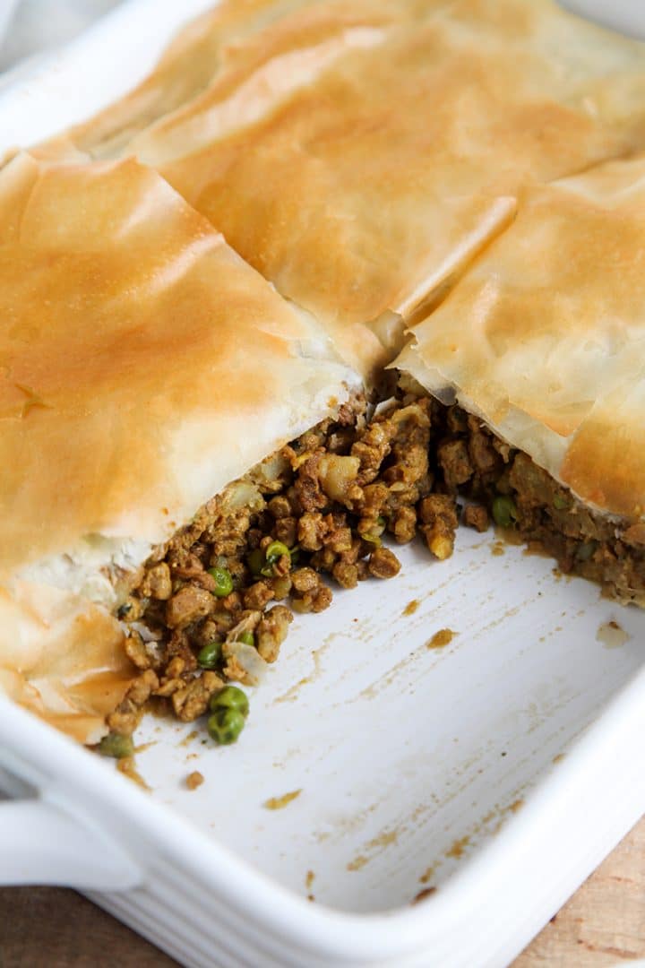 Vegan Samosa Pot Pie - Wallflower Kitchen
