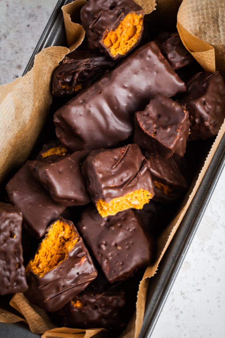 Vegan Crunchie Bars - Wallflower Kitchen
