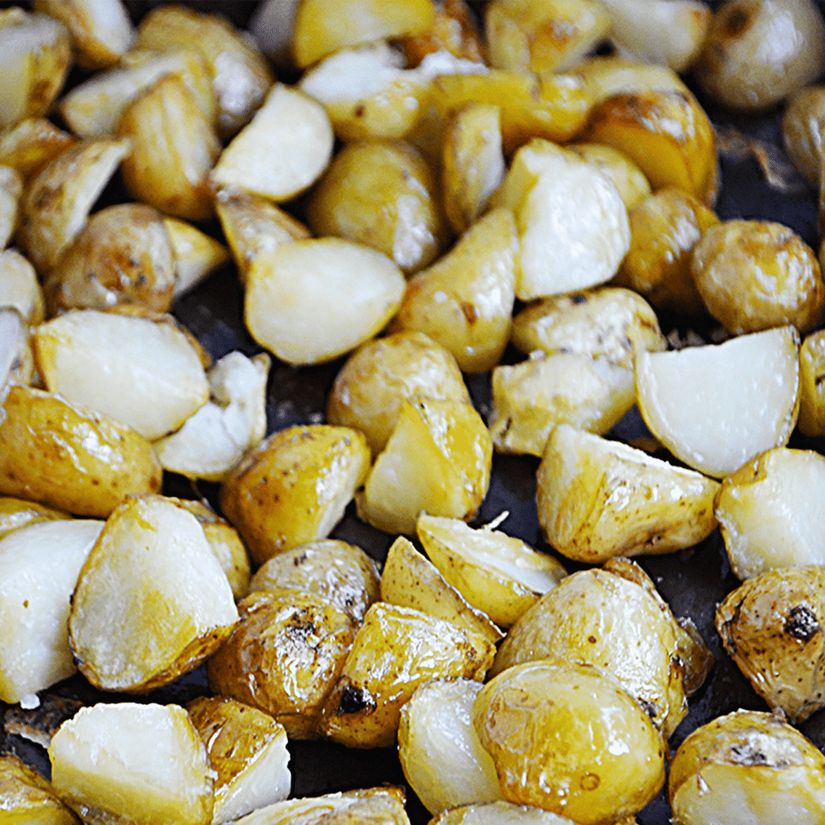 Crispy Garlic & Sea Salt Potatoes - Wallflower Kitchen