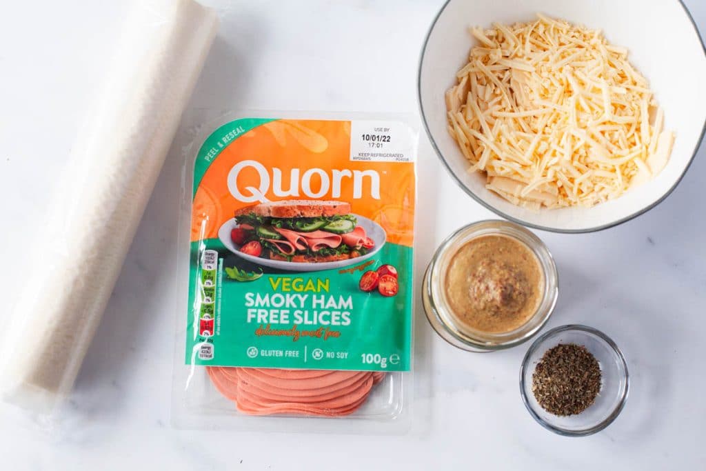Vegan Quorn Ham & Cheese Pinwheels - Wallflower Kitchen