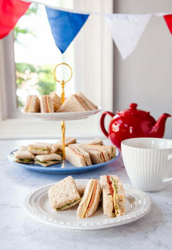 Vegan Jubilee Afternoon Tea Sandwiches with Quorn - Wallflower Kitchen